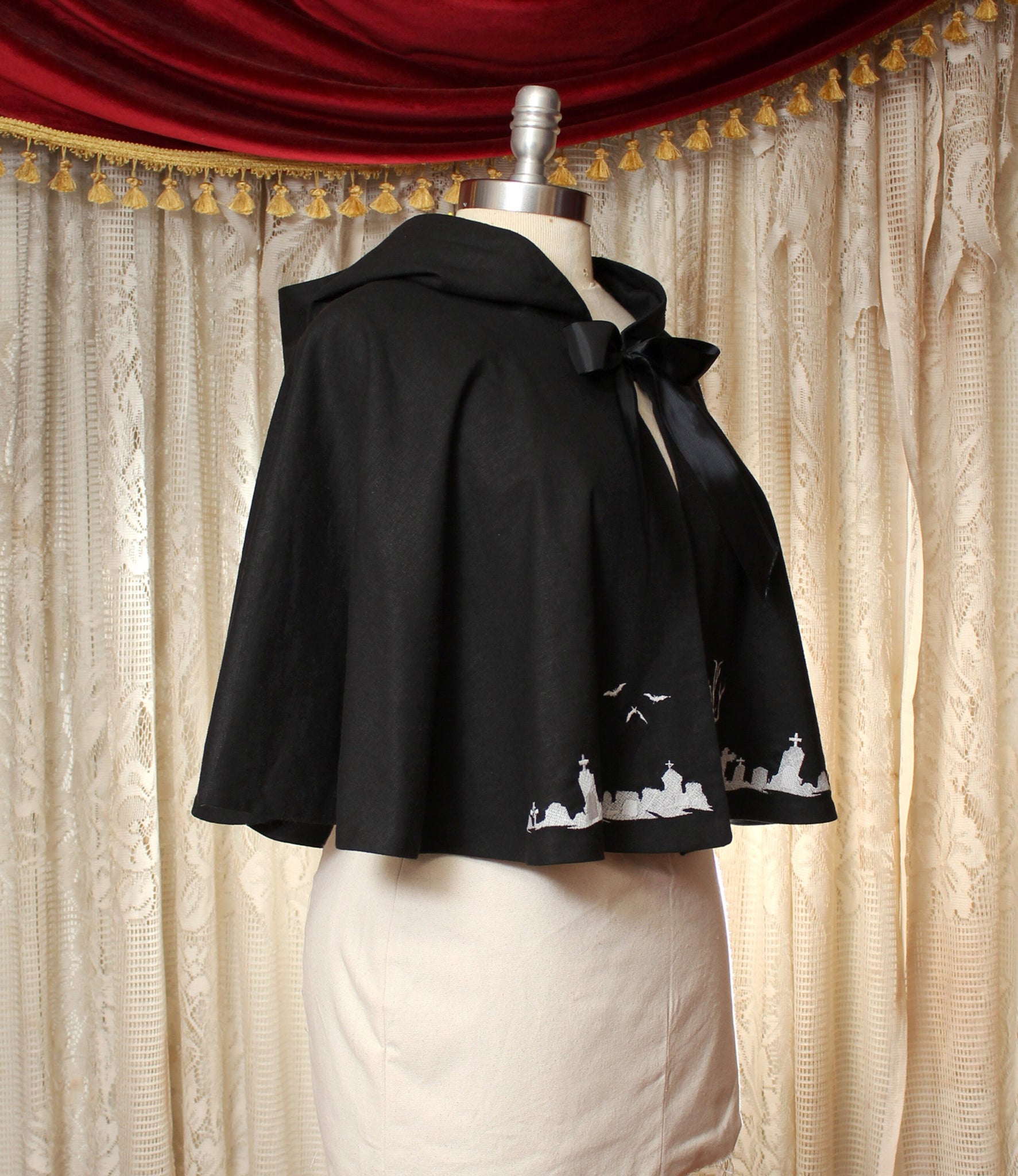 GLOW in the DARK Graveyard Cape with Hood – Bleu Rose Designs